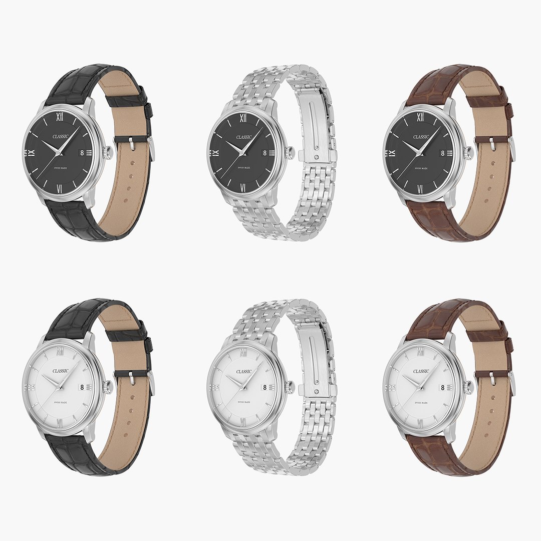 3D Classic Watch Bundle Collection Model - TurboSquid 2384299