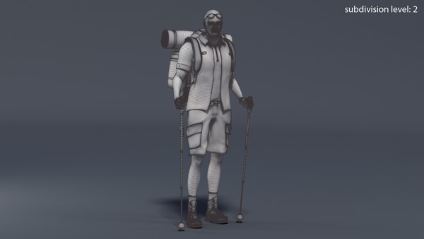 Male Hiker Animated HQ 3D - TurboSquid 1869614
