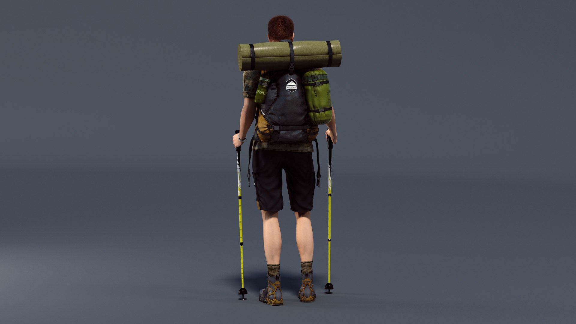 Male Hiker Animated HQ 3D - TurboSquid 1869614