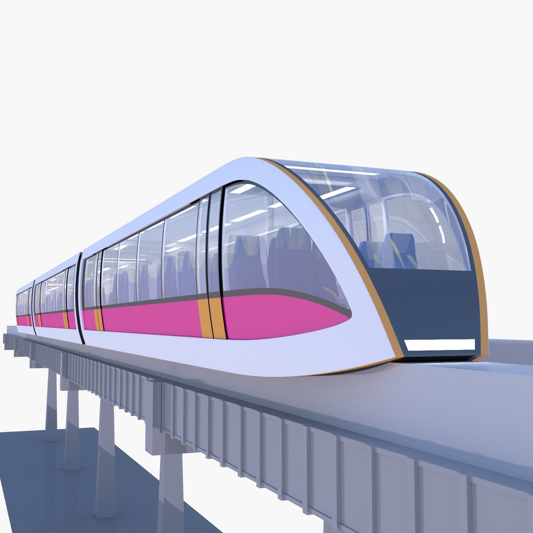3D Monorail train concept 2023 IV model - TurboSquid 2096043