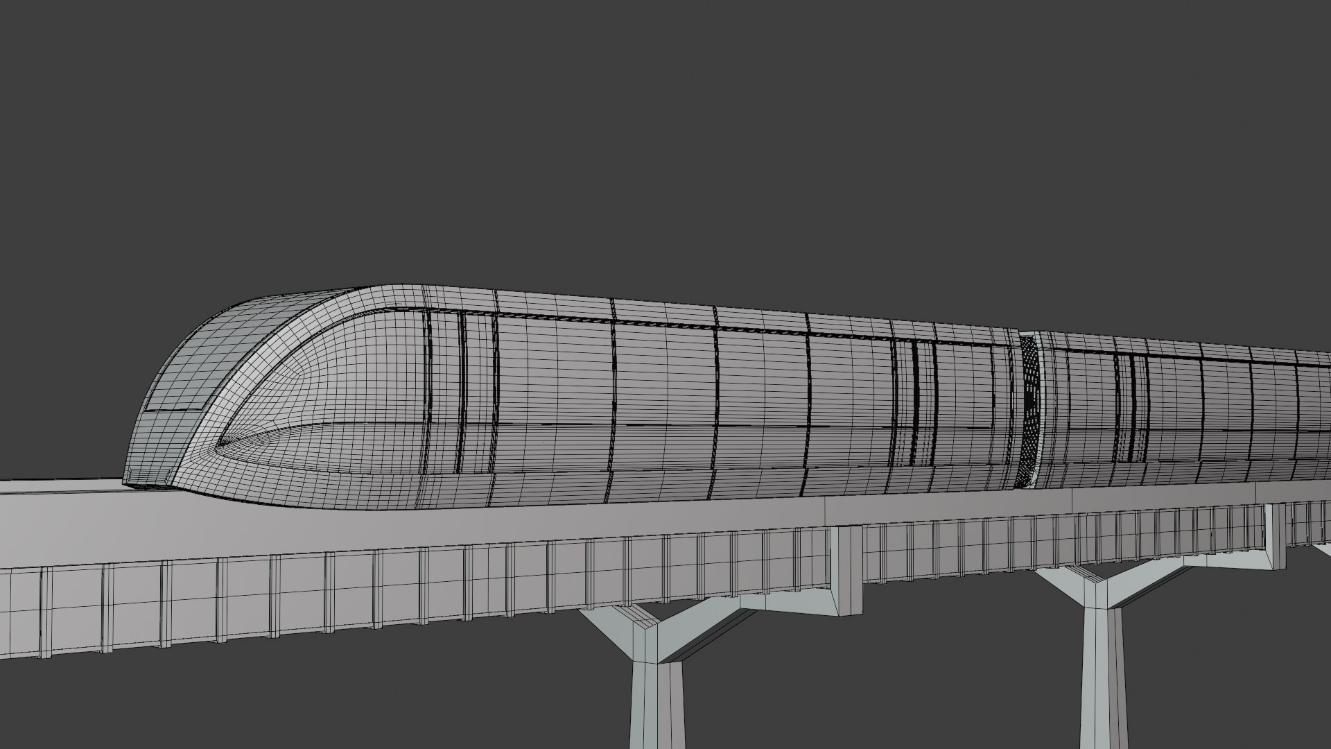 3D Monorail Train Concept 2023 IV Model - TurboSquid 2096043