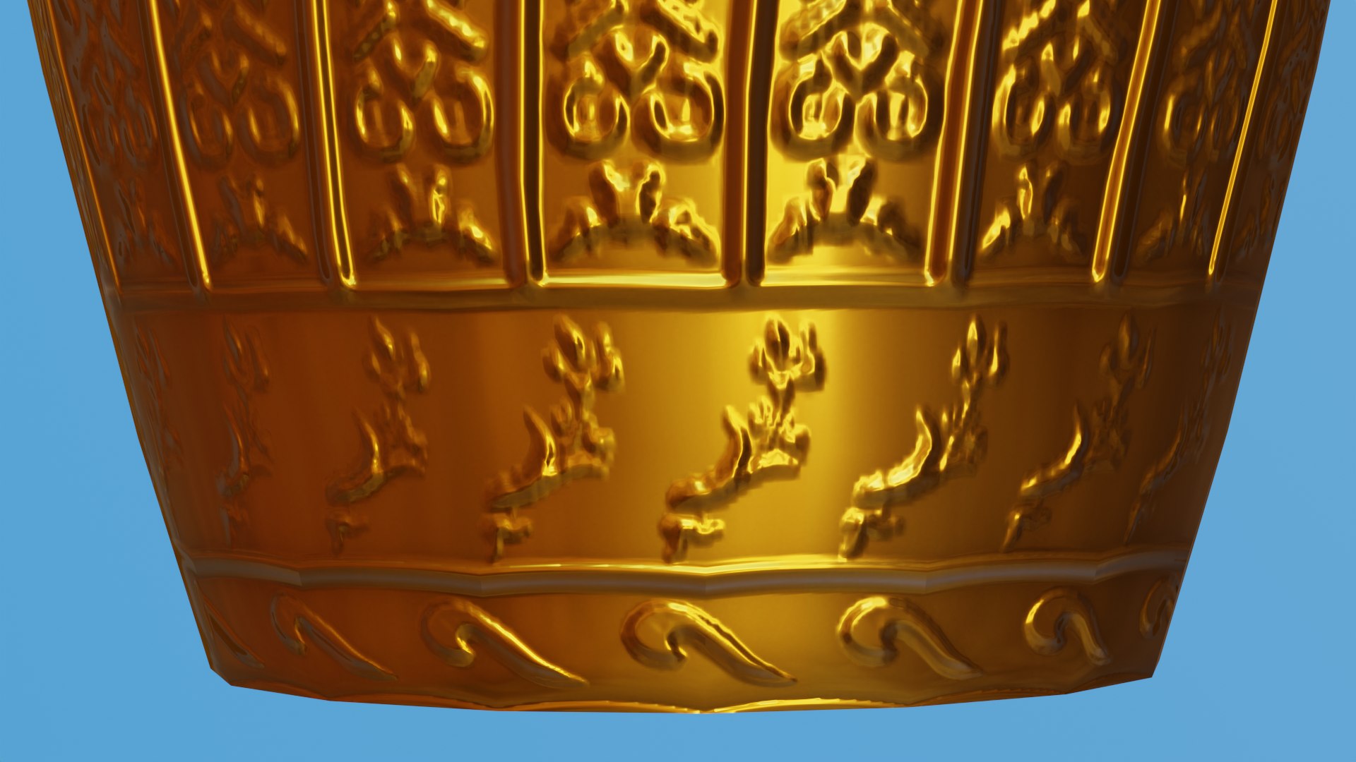 3D Ornated Gold Urn 3 - TurboSquid 1853490