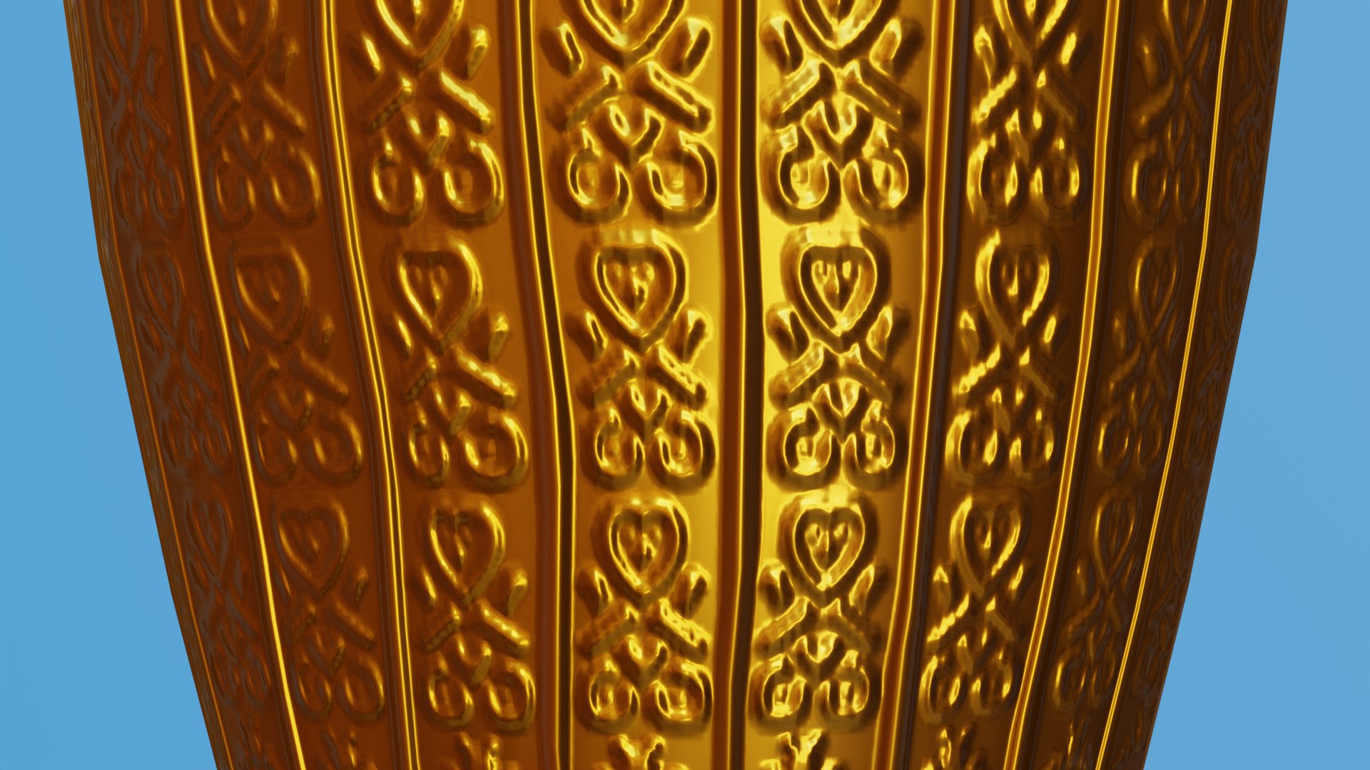 3D Ornated Gold Urn 3 - TurboSquid 1853490