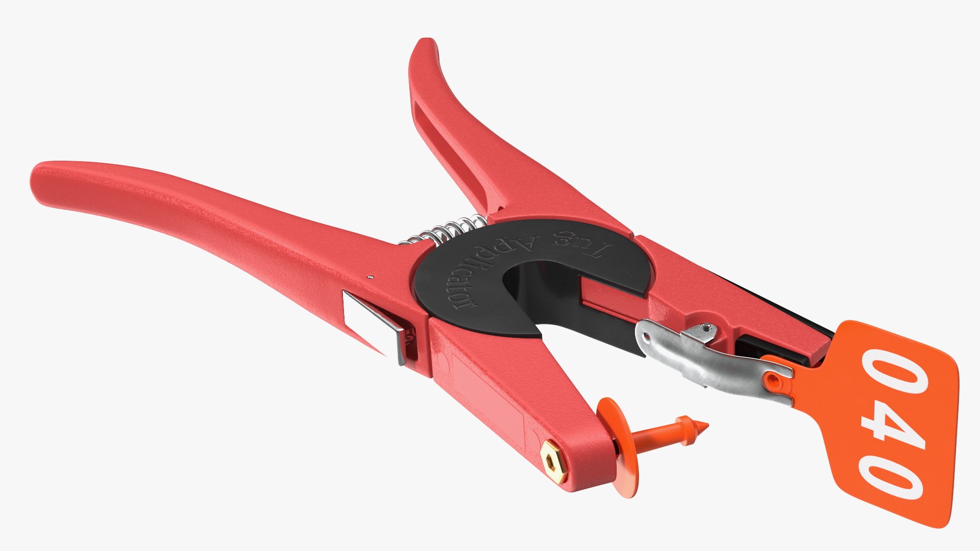 Animal Ear Tag Applicator With Ear Tag 3D - TurboSquid 1884852