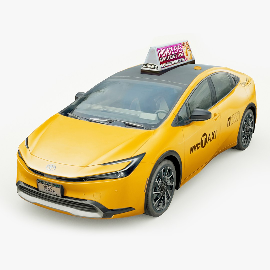 3D Toyota Prius Prime 2023 taxi model - TurboSquid 2089616