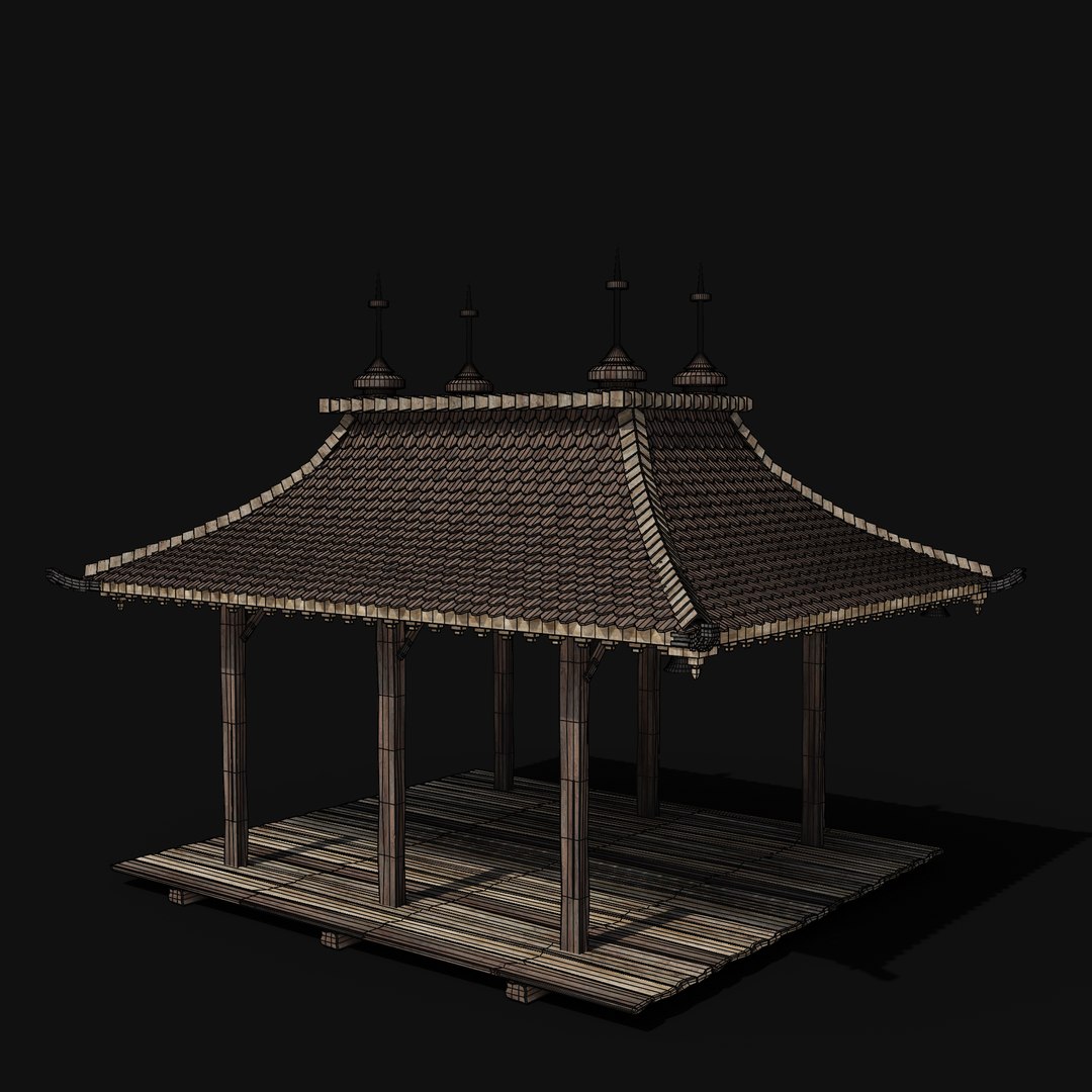 FEUDAL JAPAN CHINESE HOUSE DOJO HUT SAMURAI NINJA COLLECTION AAA 3D ...