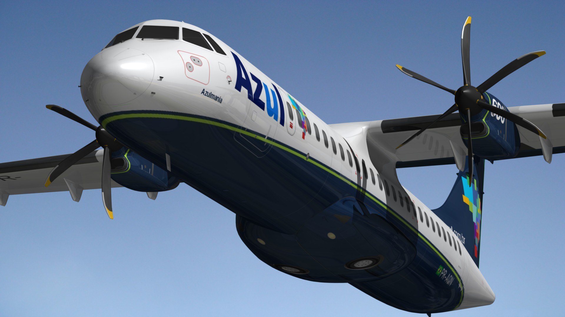 Atr 72 Azul 3D Model - TurboSquid 1645509