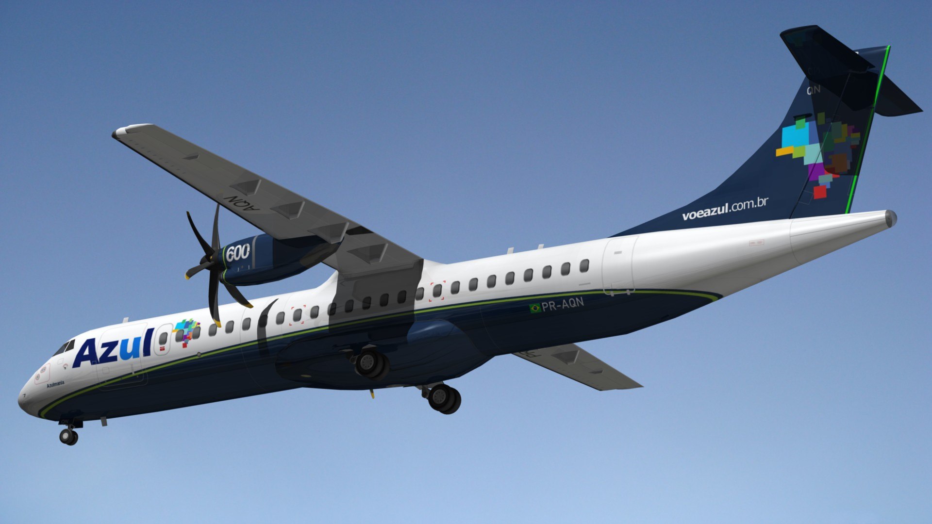 Atr 72 Azul 3D Model - TurboSquid 1645509