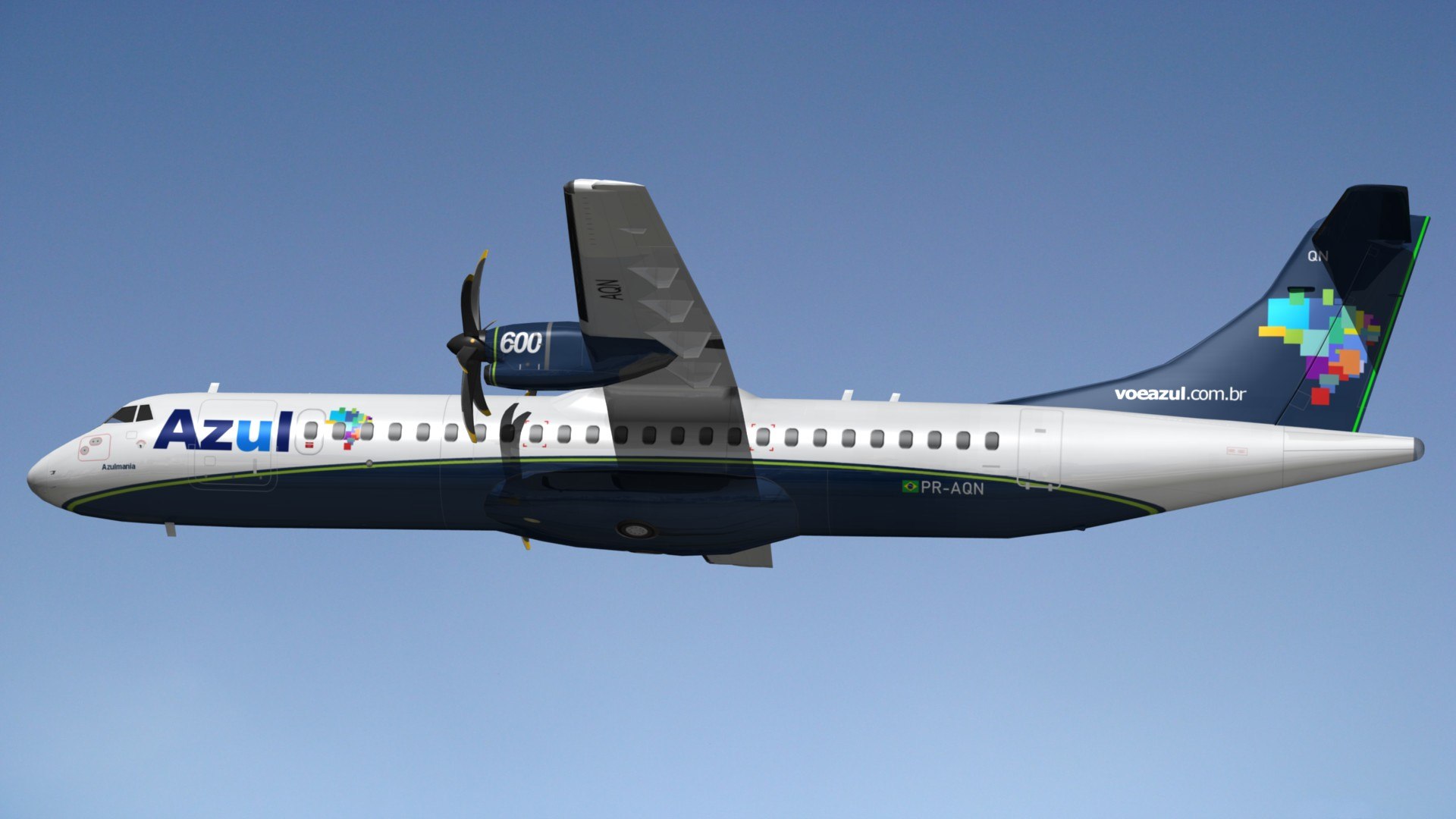 Atr 72 Azul 3D Model - TurboSquid 1645509