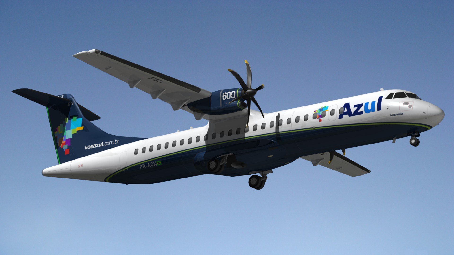 Atr 72 Azul 3D Model - TurboSquid 1645509
