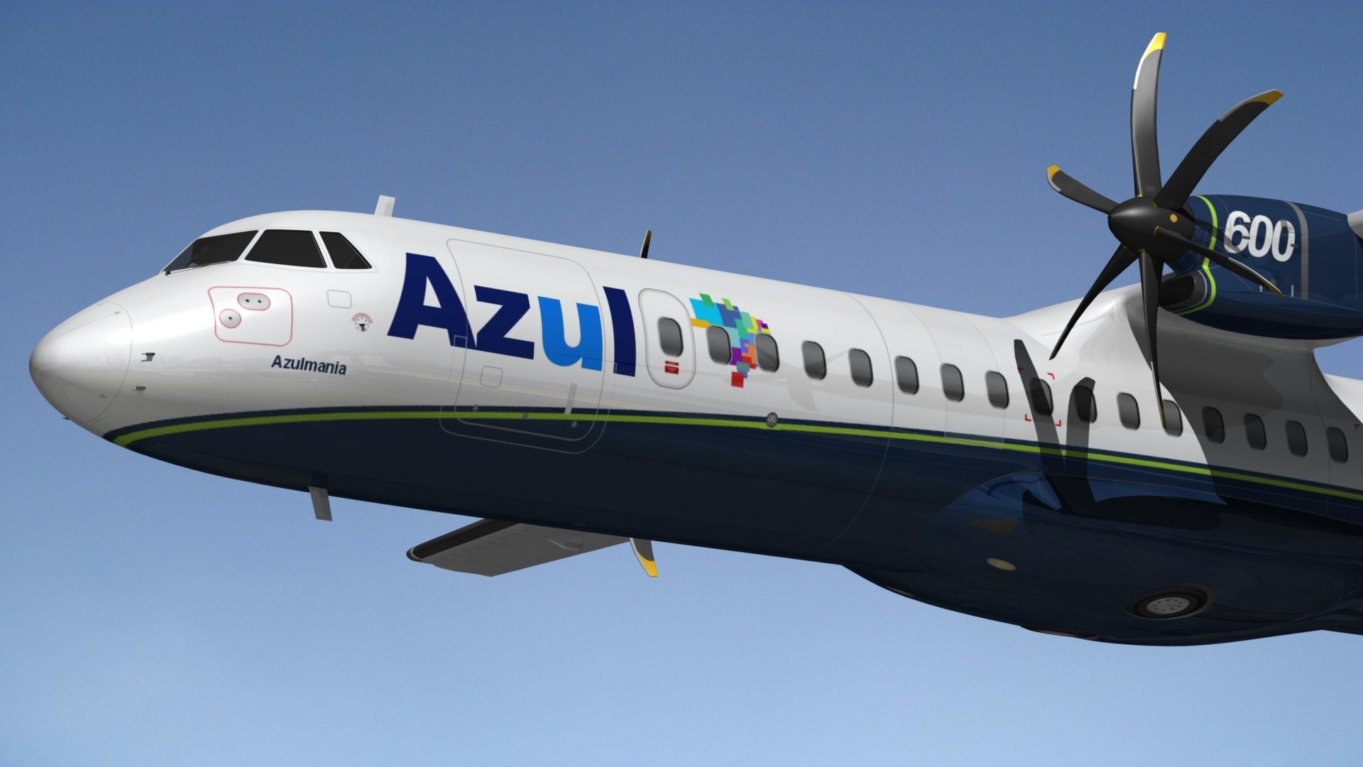 Atr 72 Azul 3D Model - TurboSquid 1645509