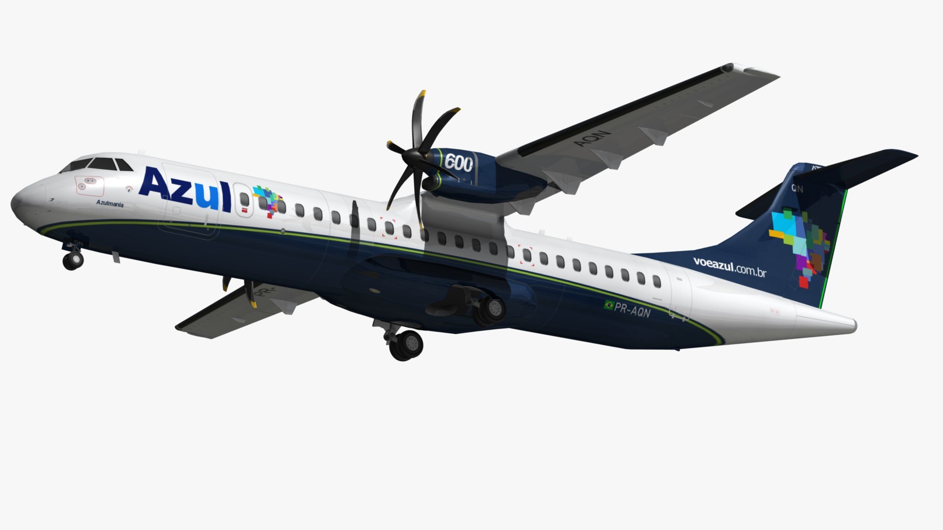 Atr 72 Azul 3D Model - TurboSquid 1645509