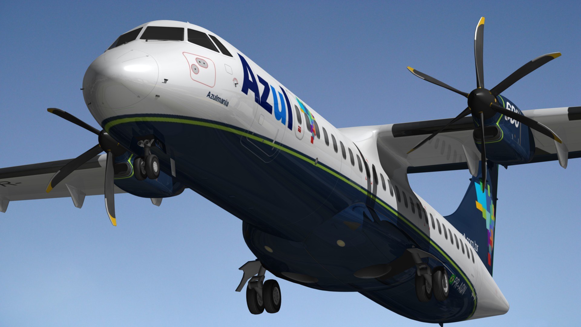 Atr 72 Azul 3D Model - TurboSquid 1645509