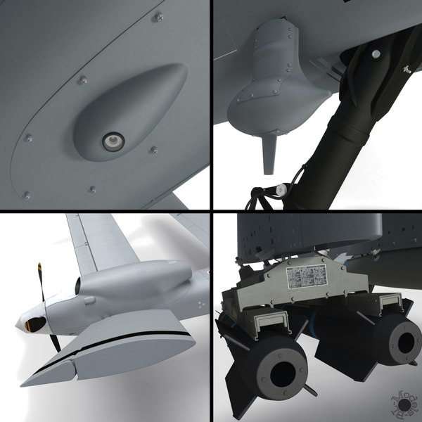 3d mq-9 reaper military aircraft