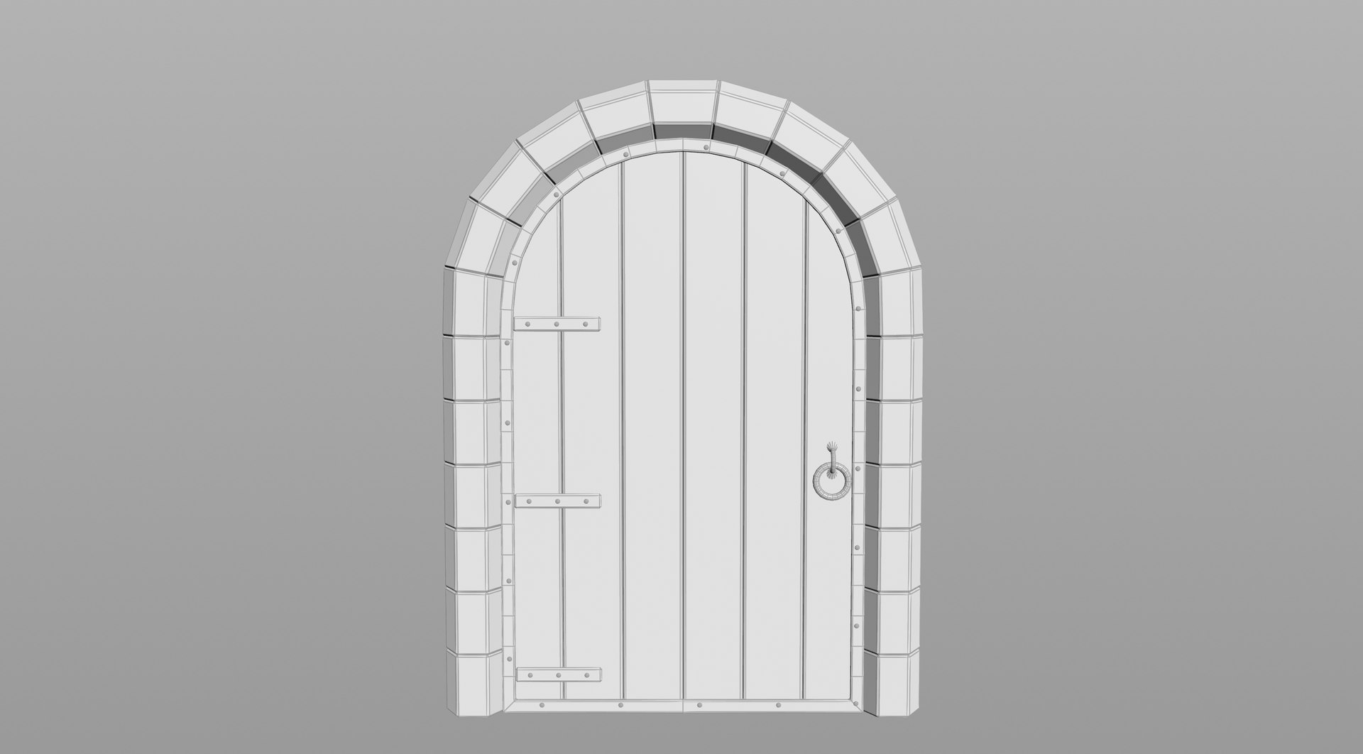 Wooden Castle Door 3D - TurboSquid 2279243