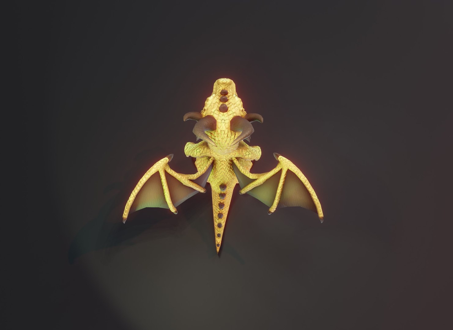 3D Cartoon Brass Dragon Animated Low-poly 3D Model - TurboSquid 2194343