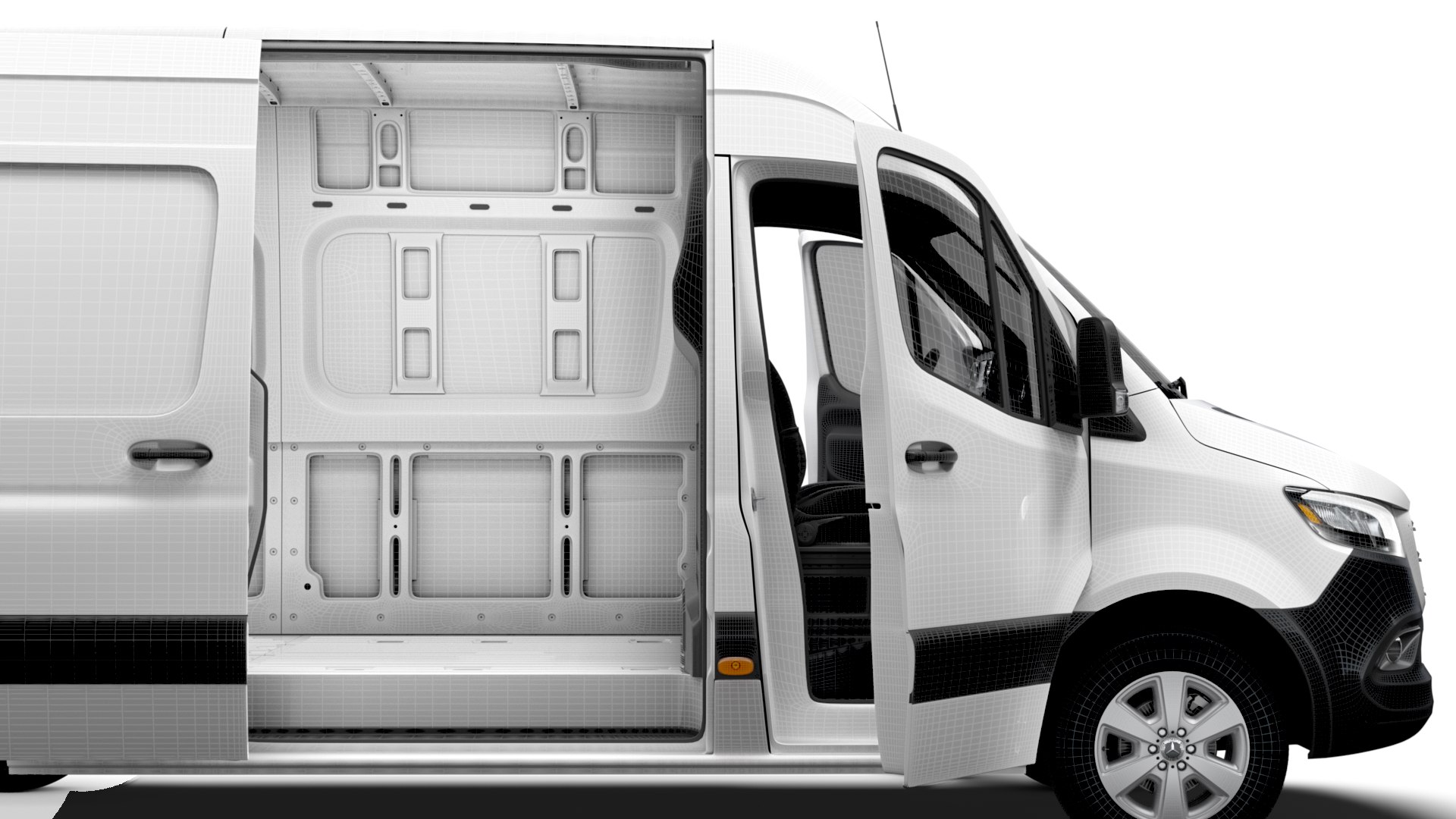 3D Mercedes Benz Sprinter L2H2 FWD HQ Interior 2025 - TurboSquid 2292938
