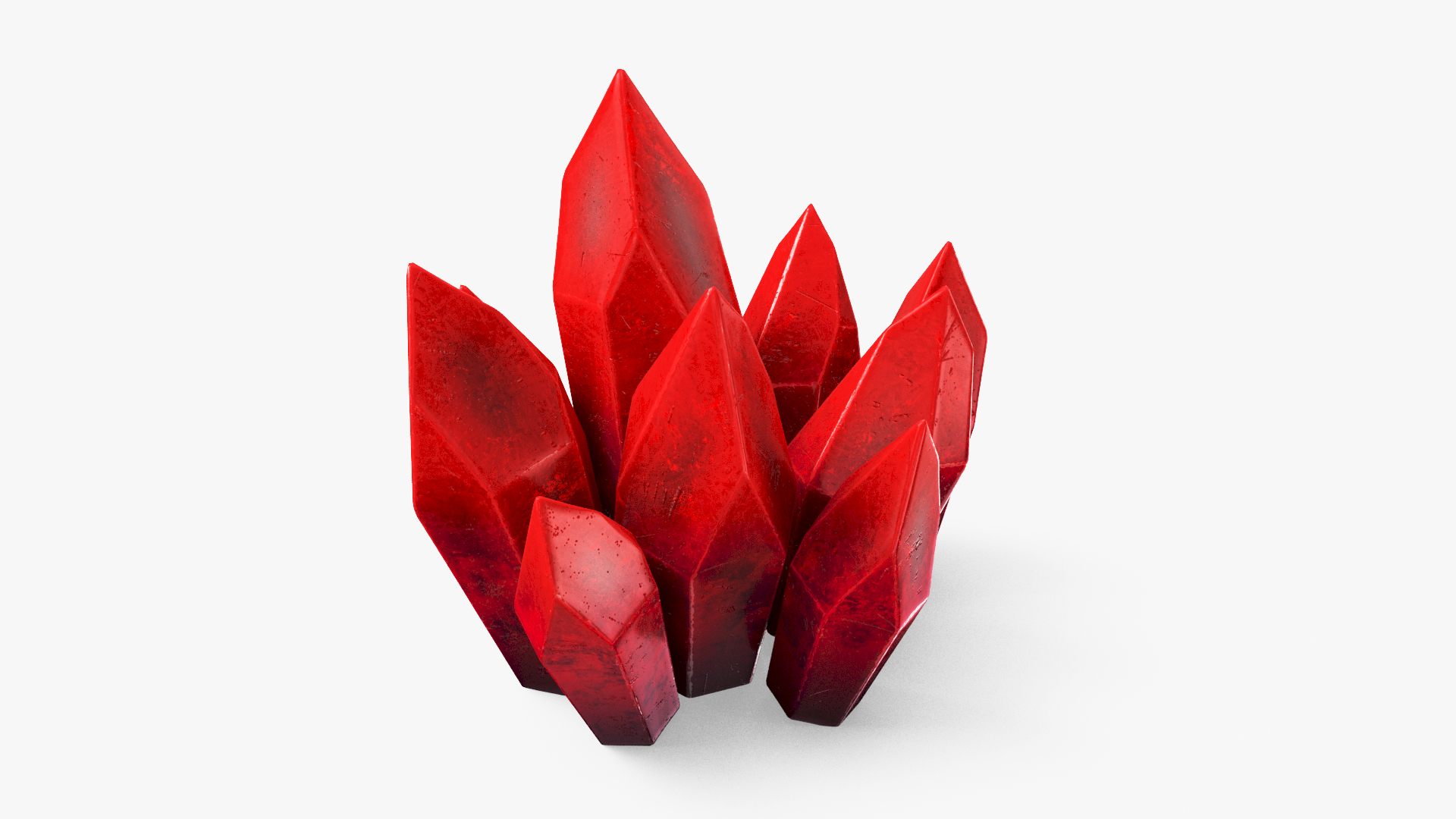 3D Red Crystals Model - TurboSquid 1453170