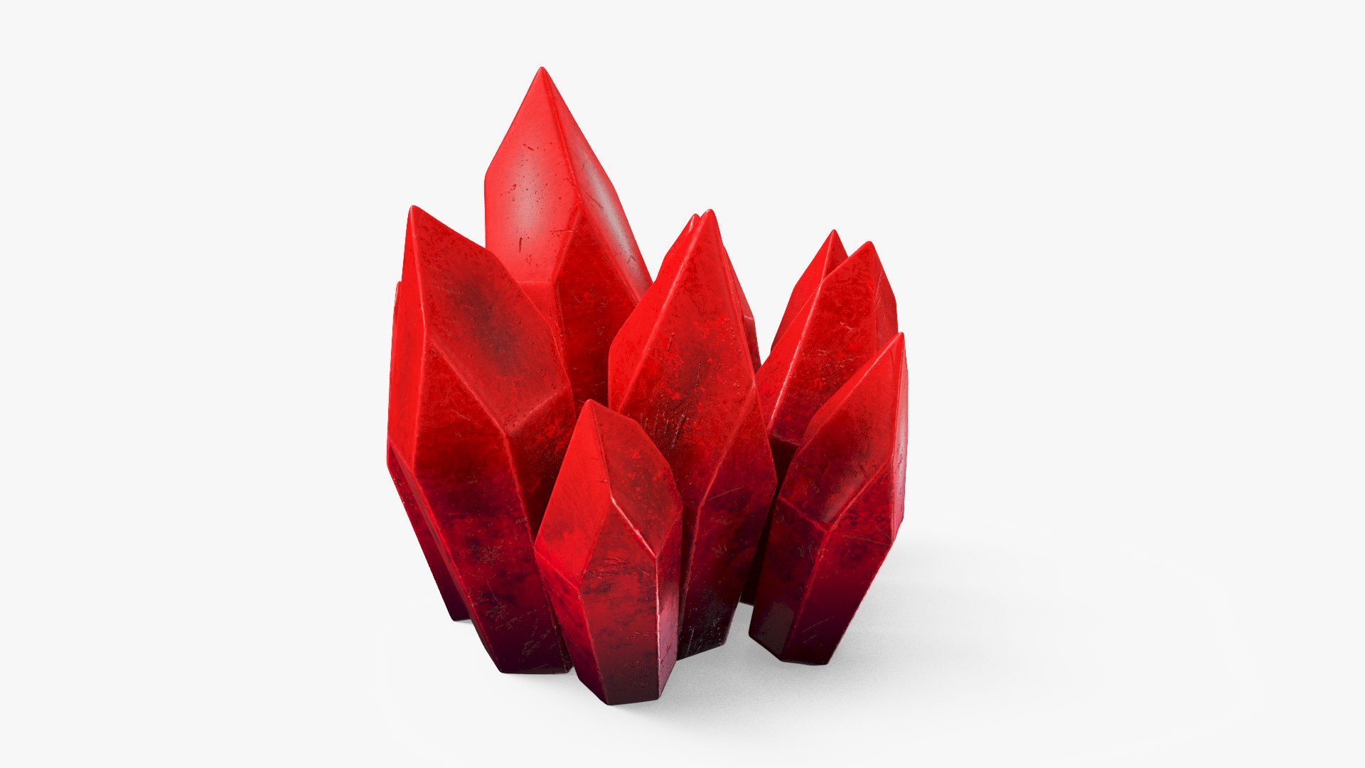 3D Red Crystals Model - TurboSquid 1453170