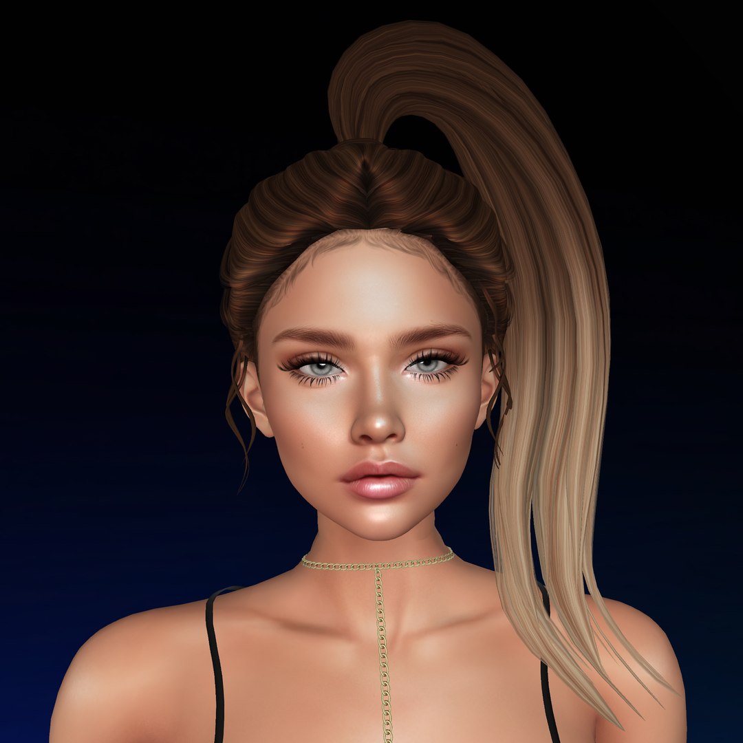 3D Model Hairstyle Secondlife - TurboSquid 1654443
