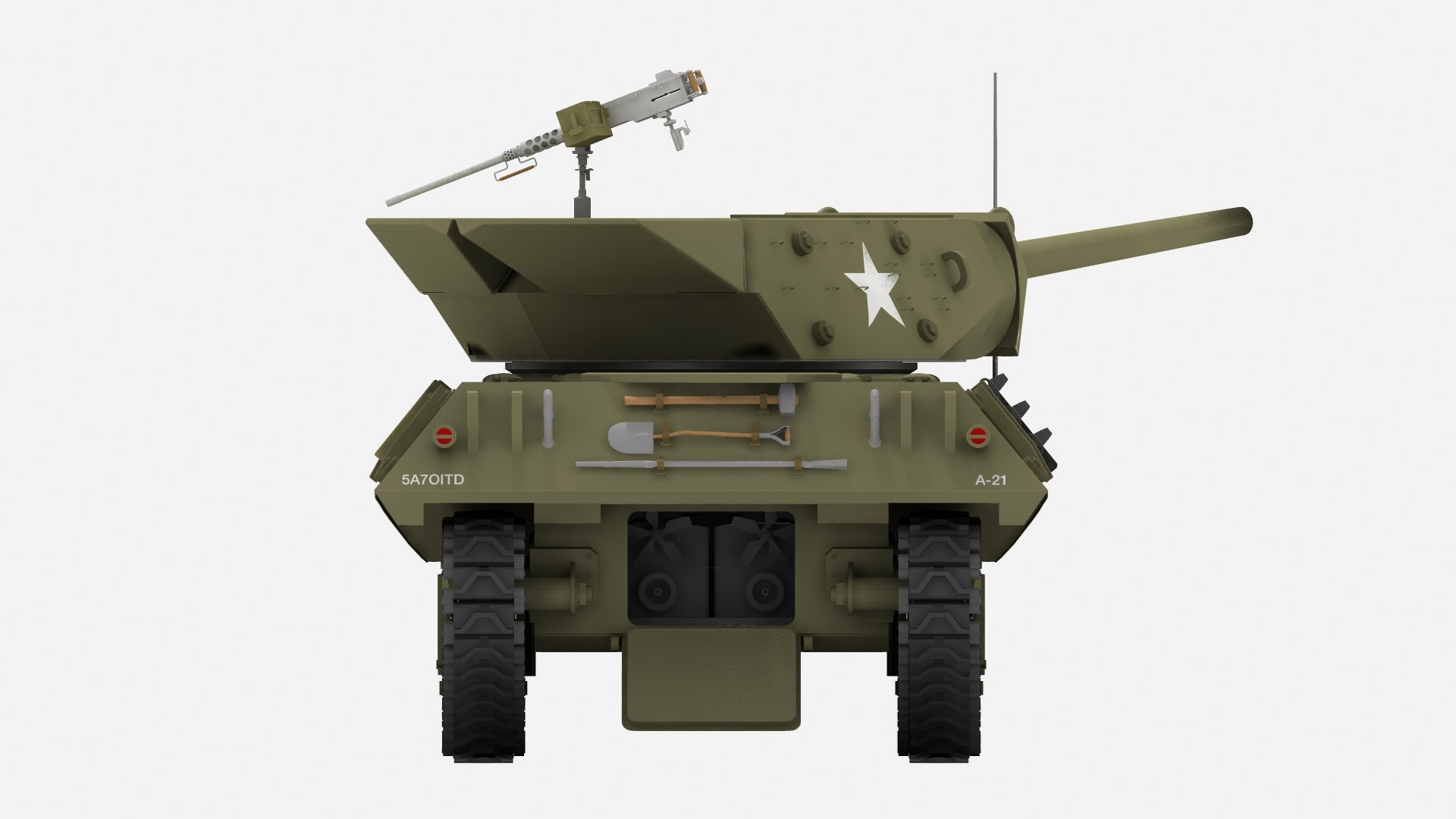 3D Tank Destroyer M10 Wolverine - TurboSquid 1714345