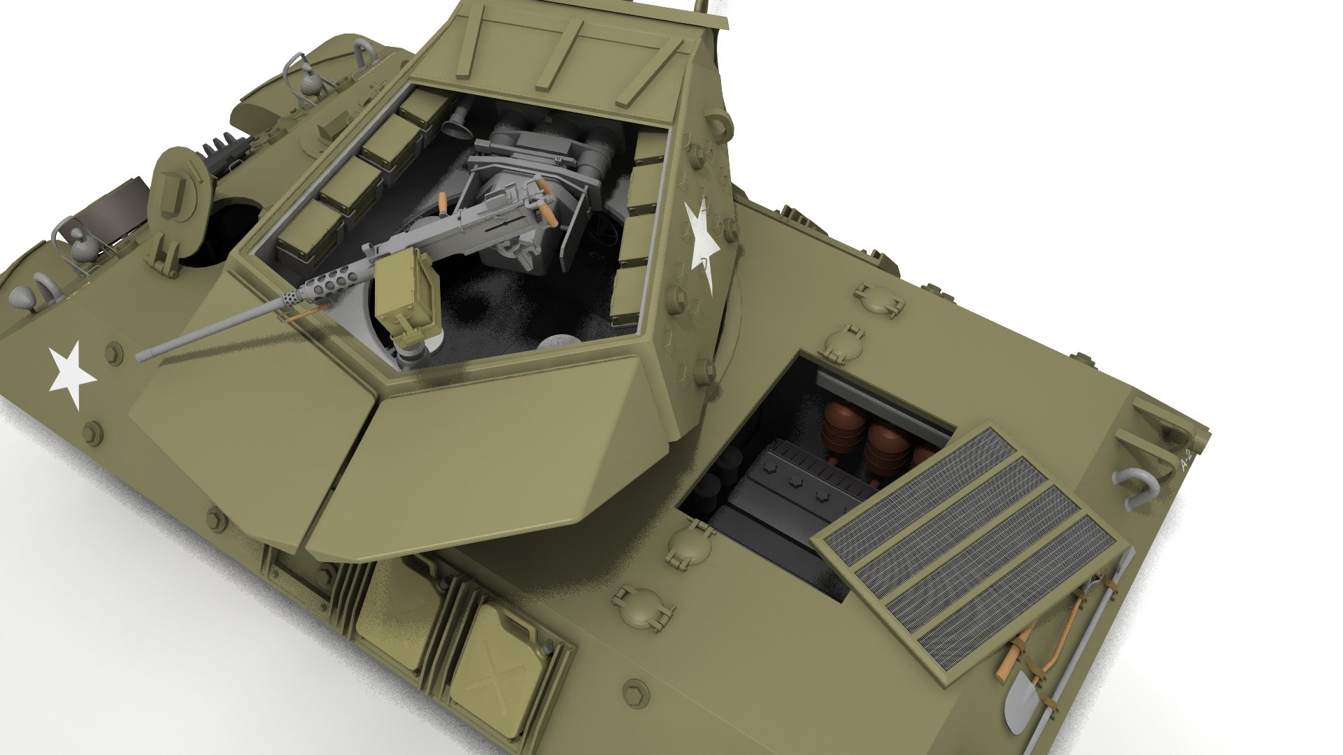 3D Tank Destroyer M10 Wolverine - TurboSquid 1714345