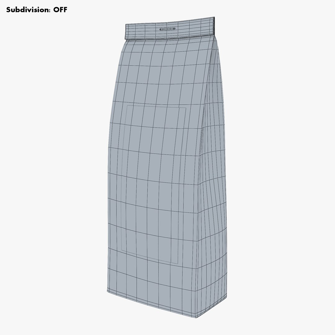 Paper Bag With Label M 1 3D Model - TurboSquid 2120142