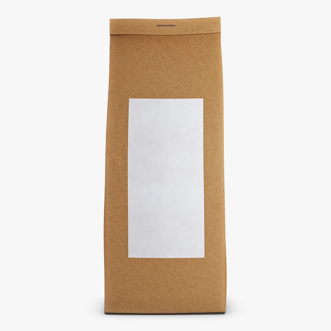 Paper Bag With Label M 1 3D Model - TurboSquid 2120142