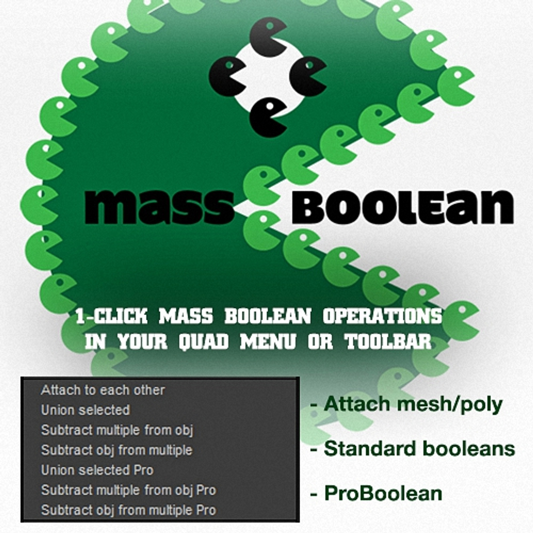 Plug ins MaxScript boolean mass bool