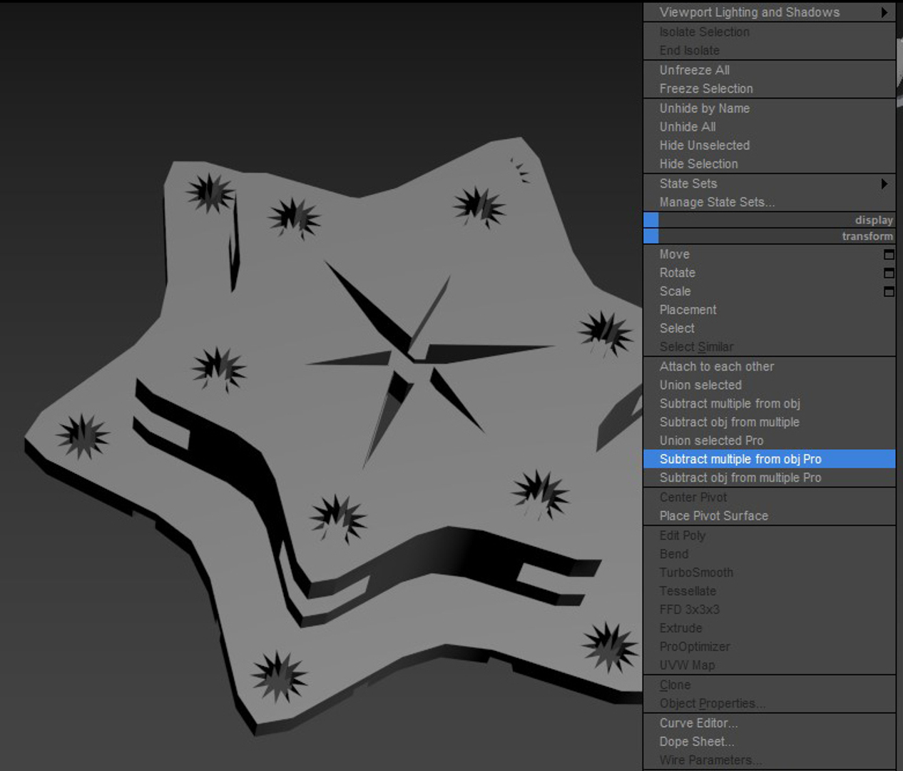 Plug ins MaxScript boolean mass bool