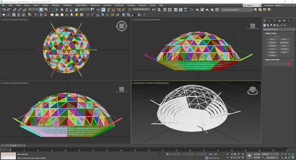 modelo 3d Lifted Geodesic Dome - TurboSquid 2075880