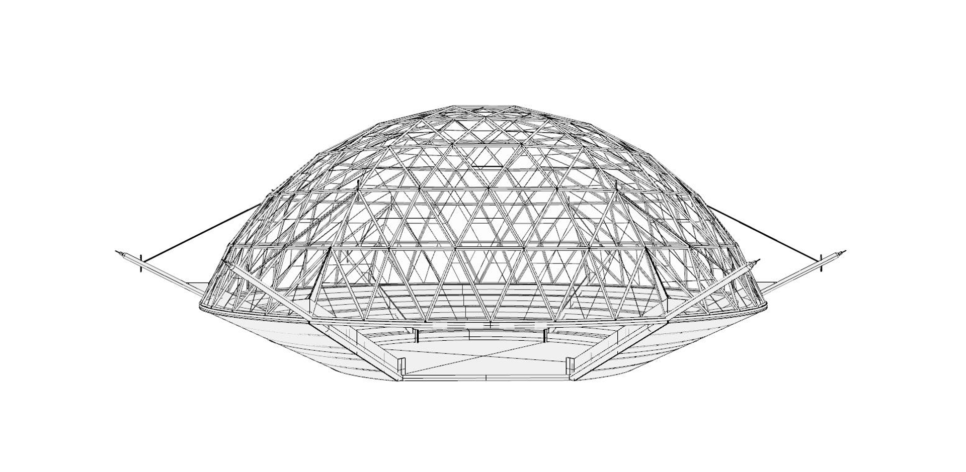 Lifted Geodesic Dome Modelo 3D - TurboSquid 2075880