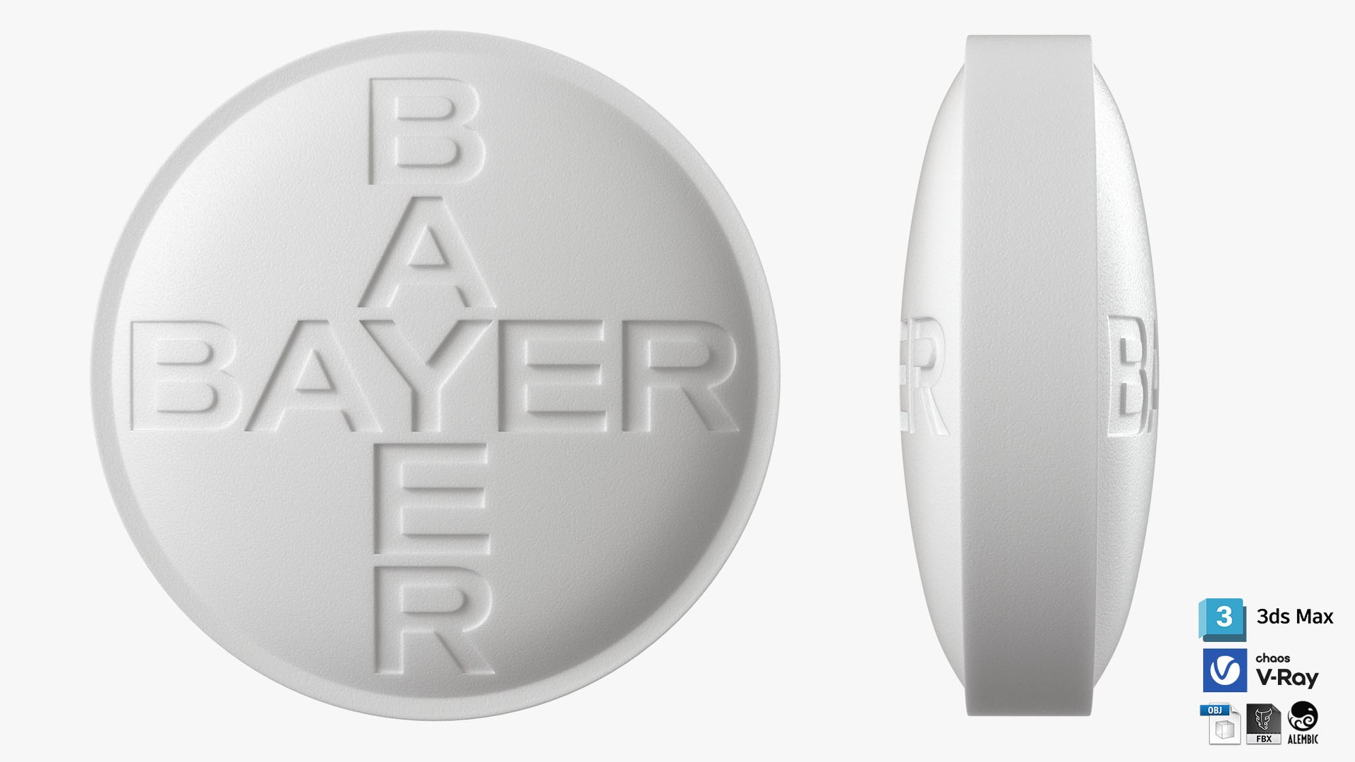 Bayer Pill 3D Model - TurboSquid 1911002