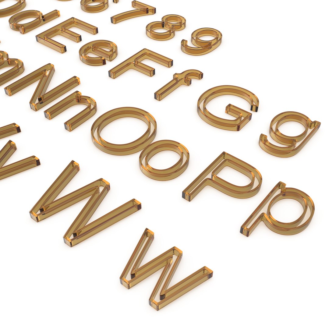 3D Alphabet glass 6 model - TurboSquid 2137302