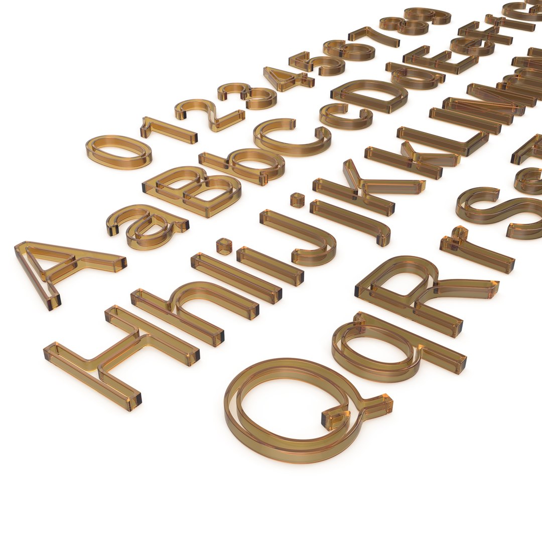 3D Alphabet glass 6 model - TurboSquid 2137302