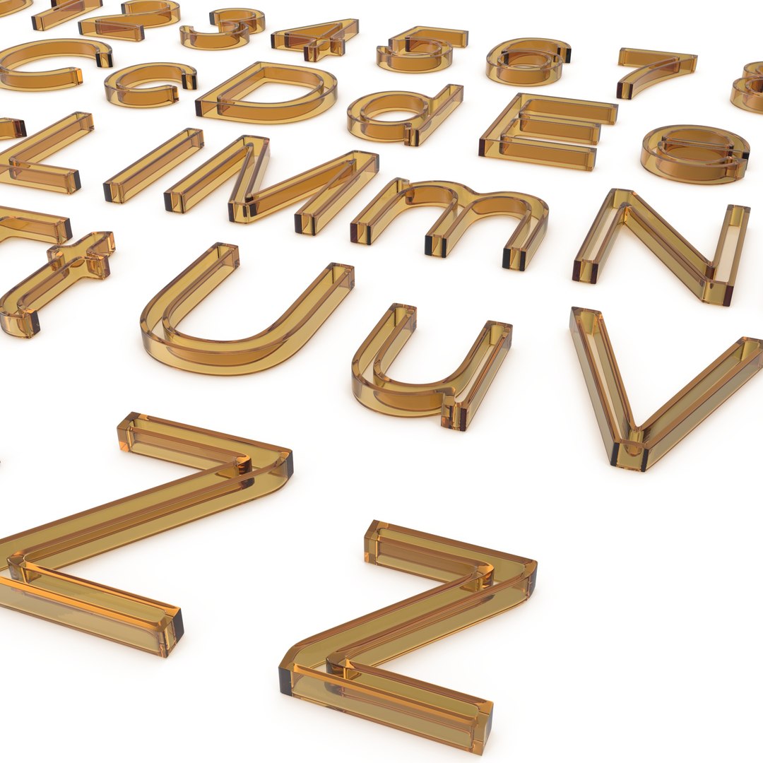 3D Alphabet glass 6 model - TurboSquid 2137302