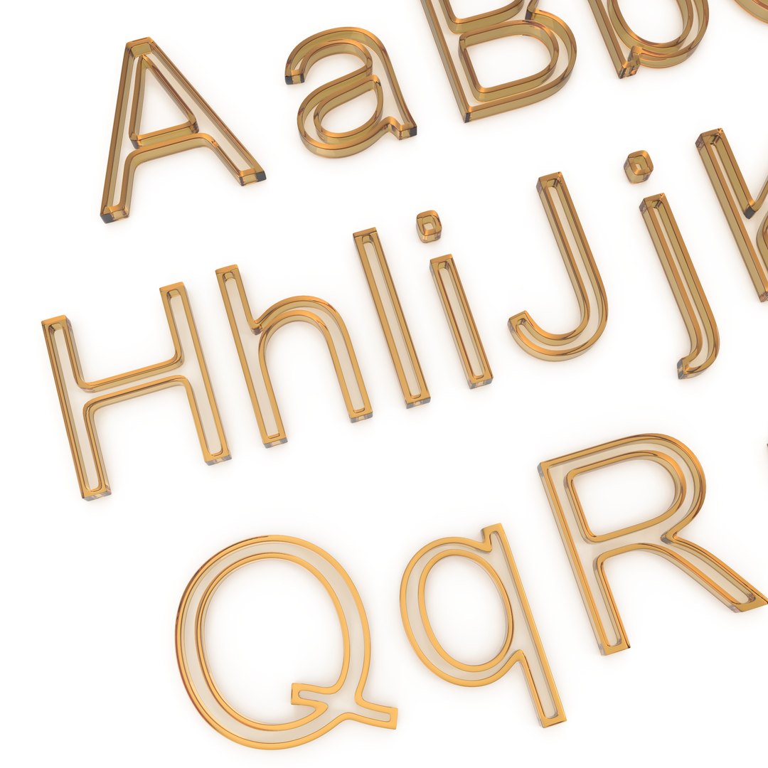 3D Alphabet glass 6 model - TurboSquid 2137302