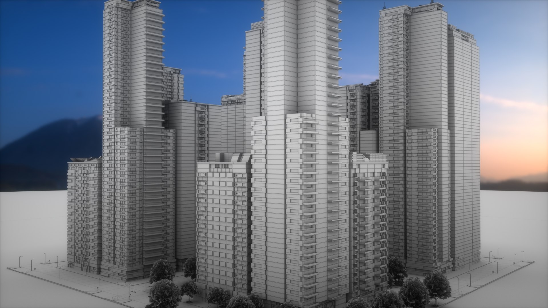 3D City Block Type A38 Model - TurboSquid 2091289