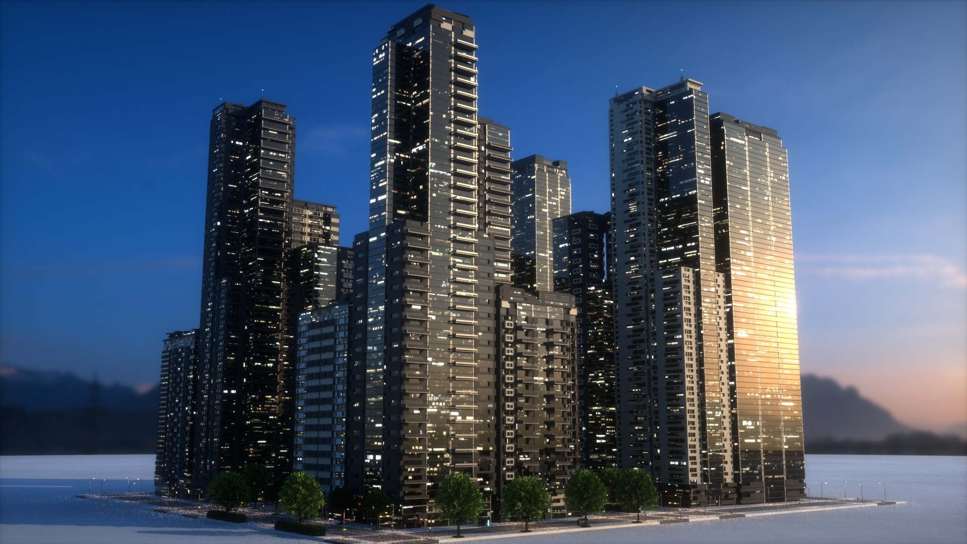 3D City Block Type A38 Model - TurboSquid 2091289