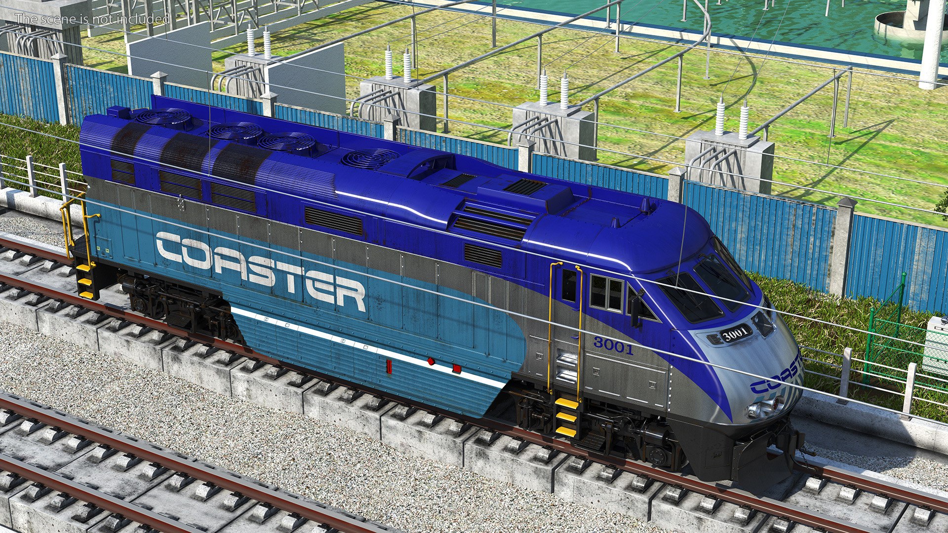 Coaster F59PHI Locomotive 3D Model - TurboSquid 2176930