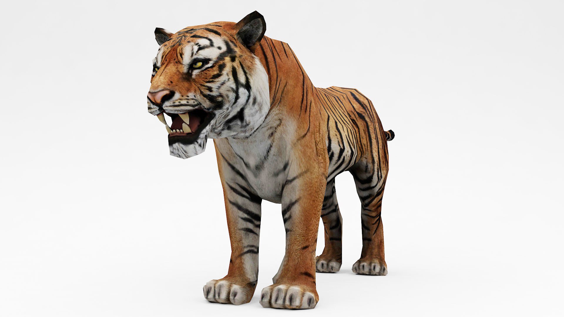 Tiger Low Poly 3D Model - TurboSquid 2034431