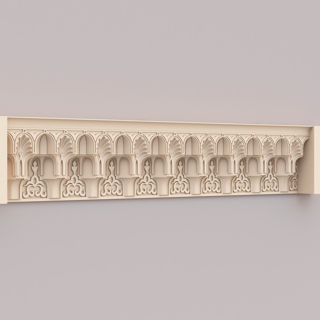 Classic Islamic Cornice 3D Model - TurboSquid 1998379