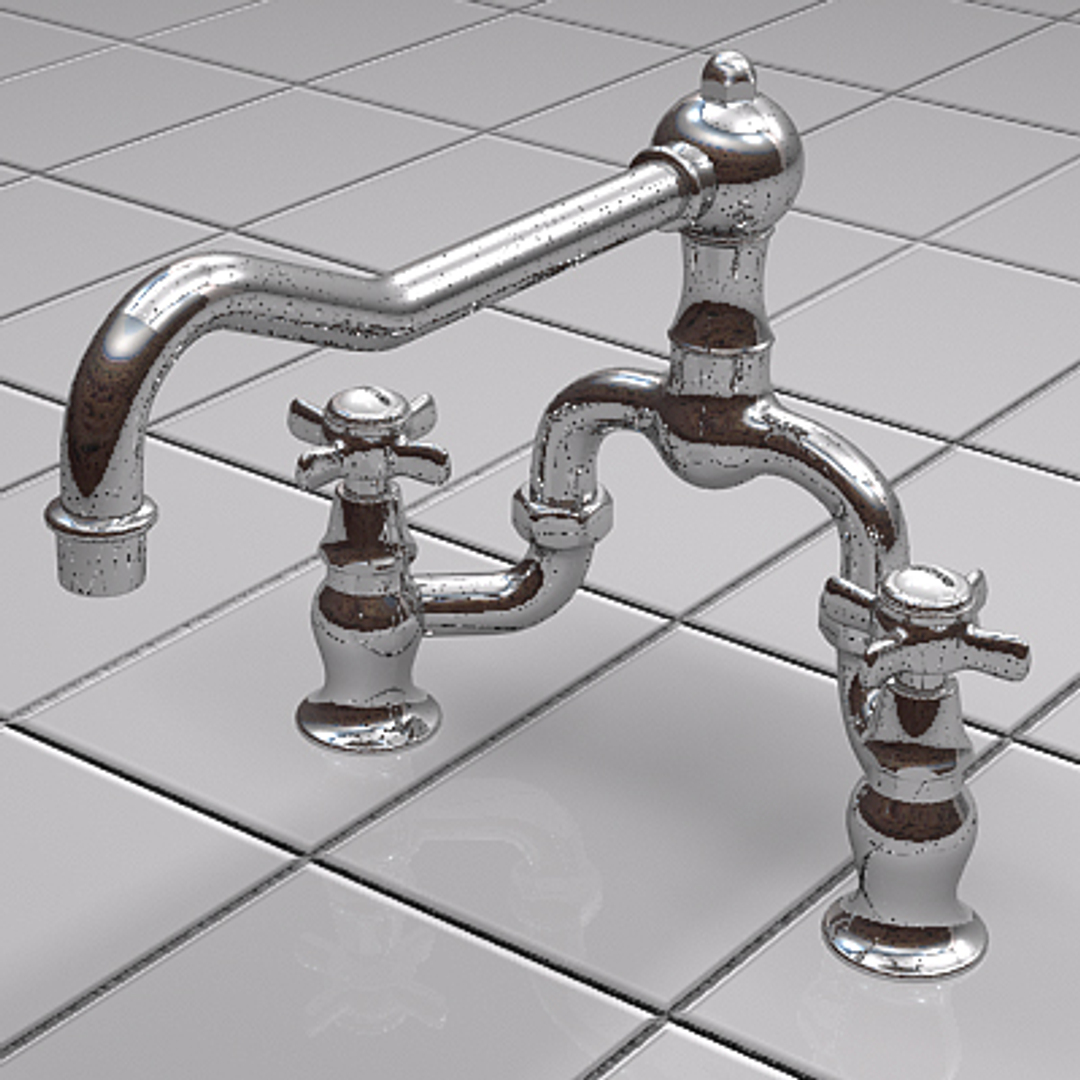 realistic brasstech polished 3d model