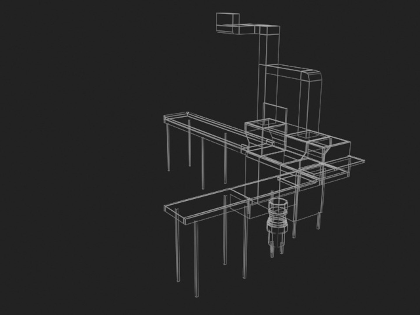 3d model industrial washing station