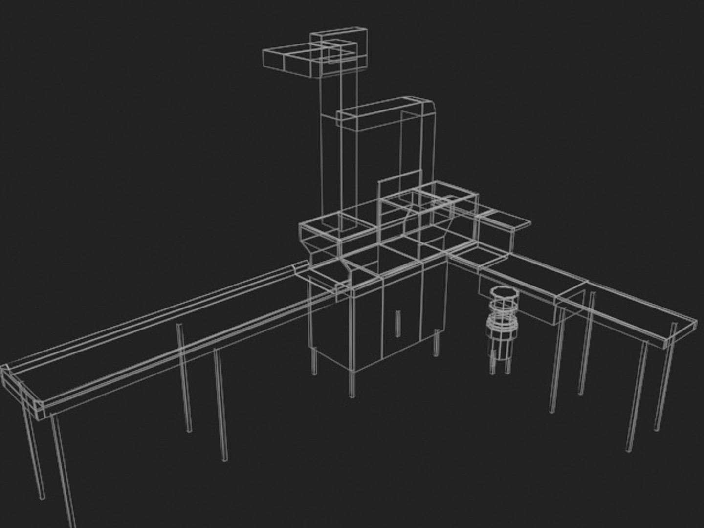 3d model industrial washing station