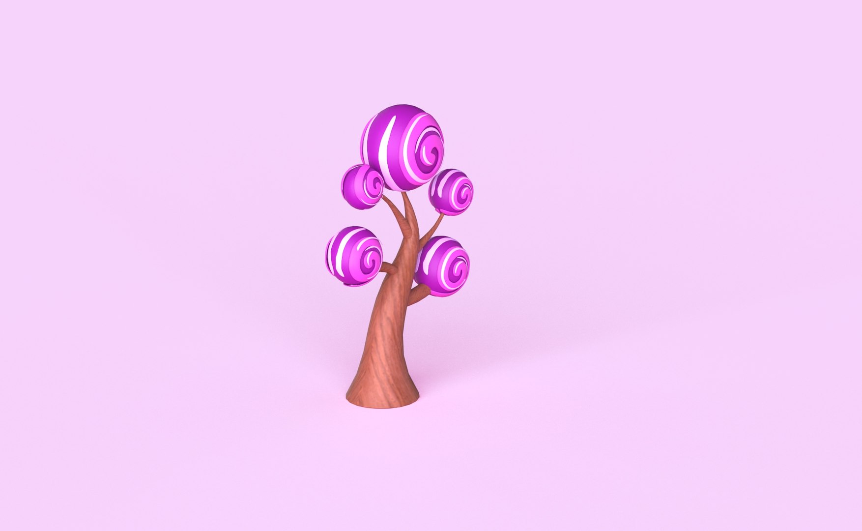 Cartoon Candy Tree 4 3D Model - TurboSquid 2251023
