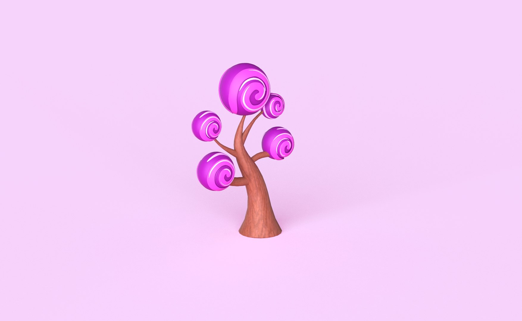 Cartoon Candy Tree 4 3D Model - TurboSquid 2251023