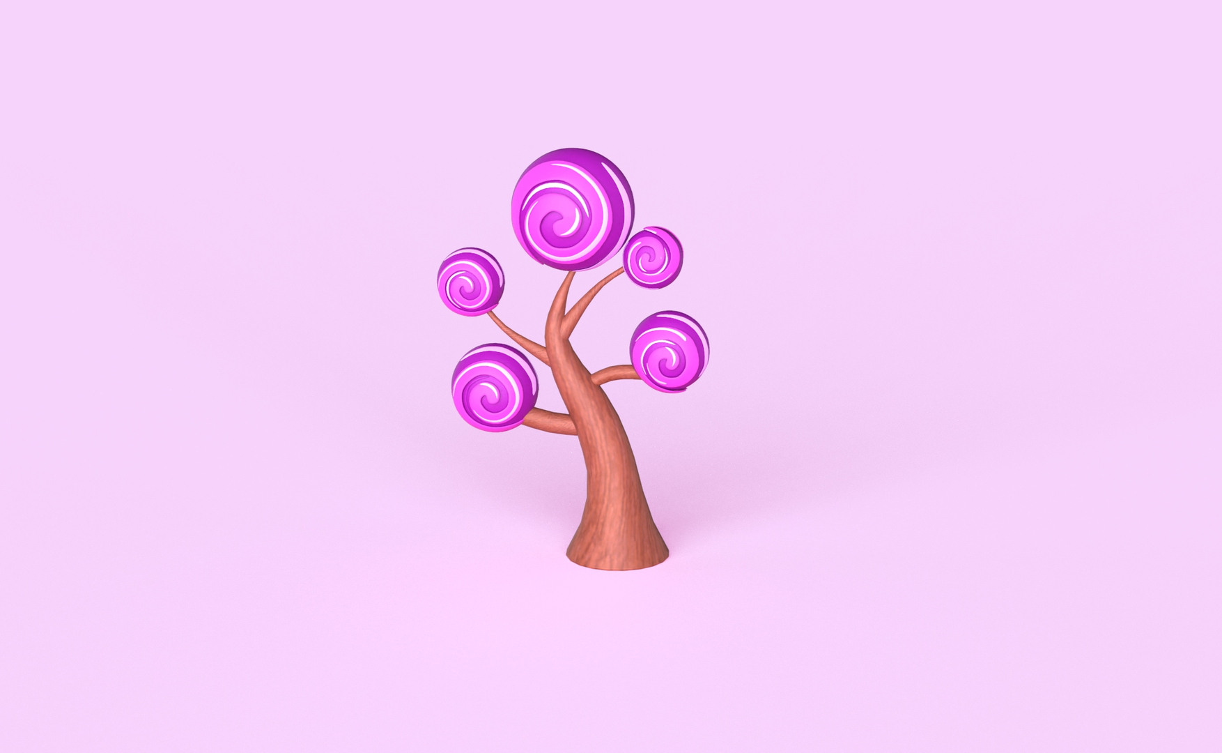 Cartoon Candy Tree 4 3D Model - TurboSquid 2251023