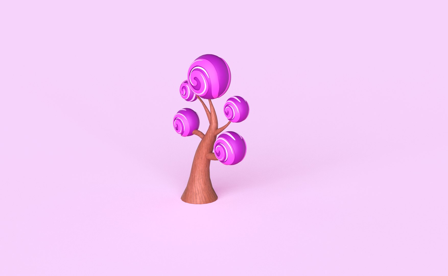 Cartoon Candy Tree 4 3D Model - TurboSquid 2251023