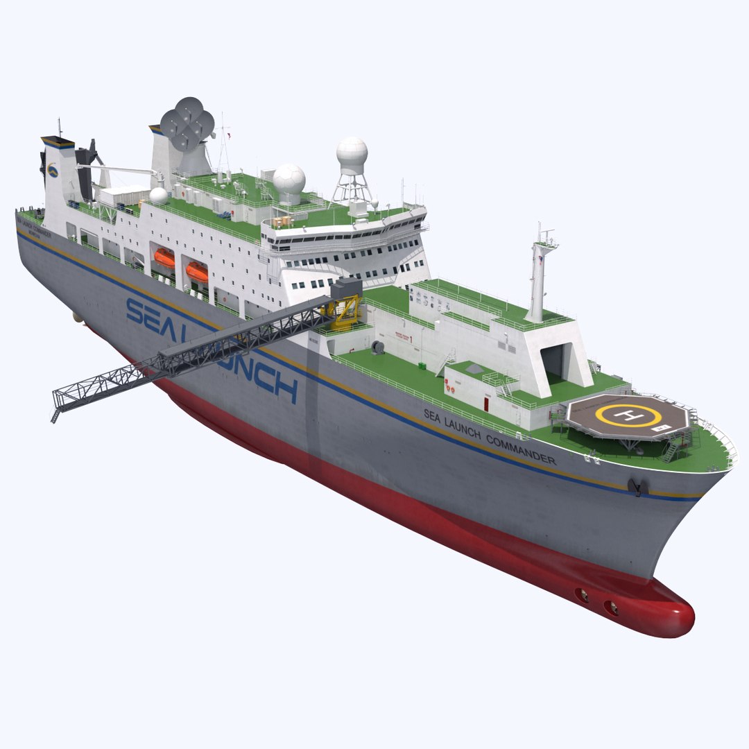 3D rocket launch command ship model - TurboSquid 1240726